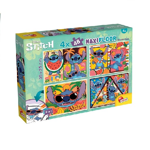 Puzzle à dessiner Maxi Floor Lilo & Stitch 4*48pcs Lisciani - Jouets et ...